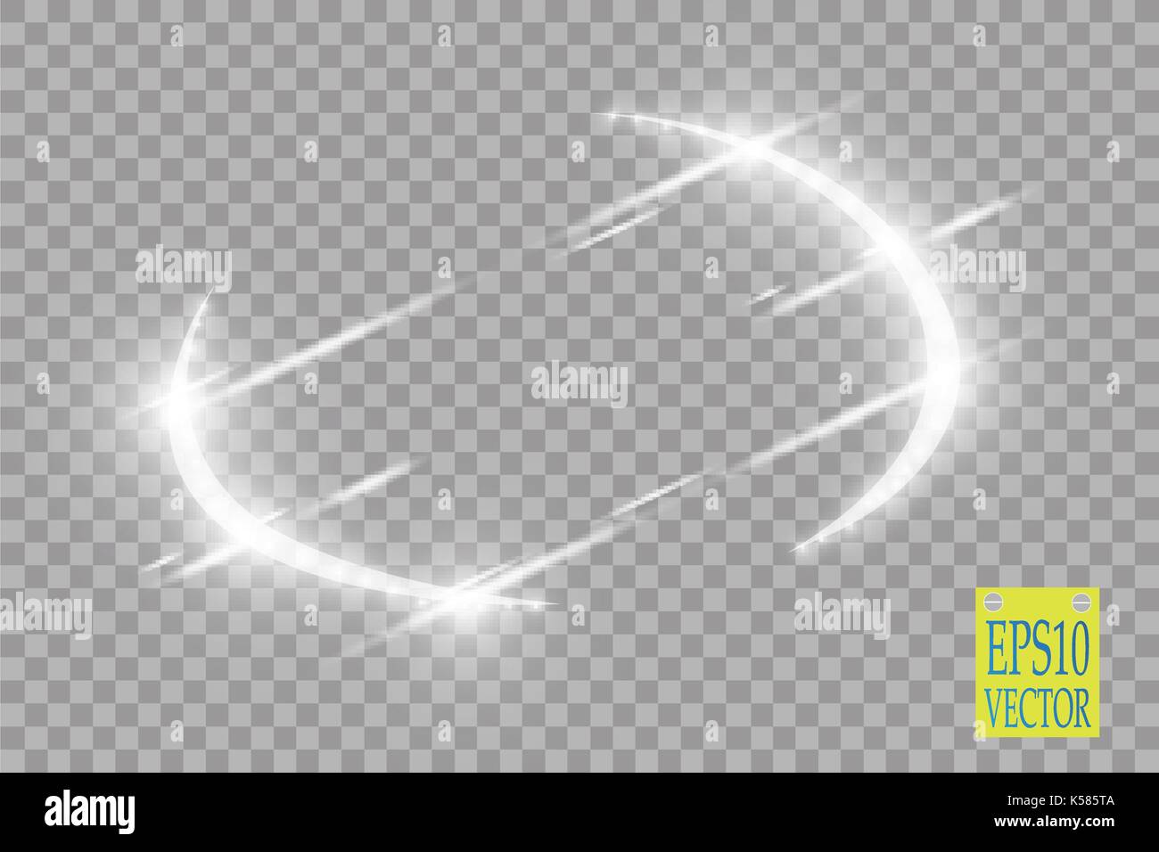 Abstract luxury vector light flare semicircle and spark light effect ...