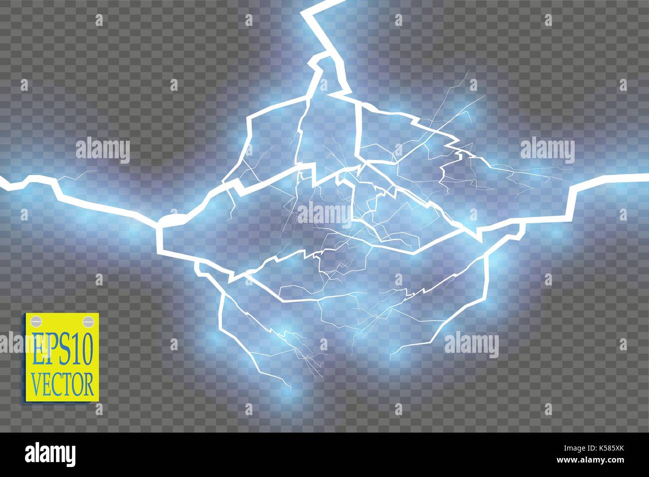 Blue abstract energy shock explosion special light effect with spark ...