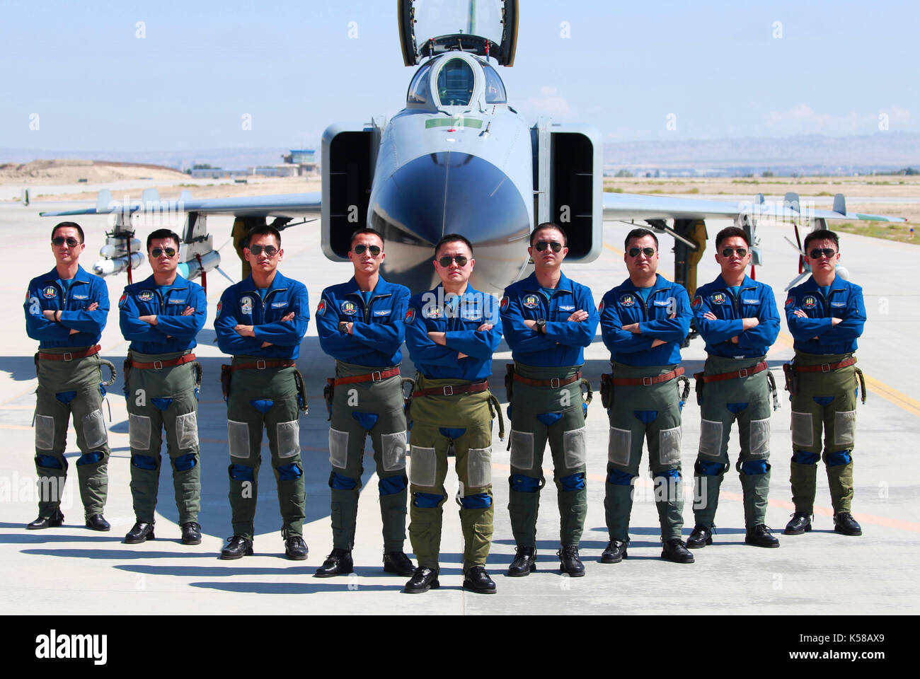 Beijing, China. 7th Sep, 2017. File photo shows part of Chinese pilots ...