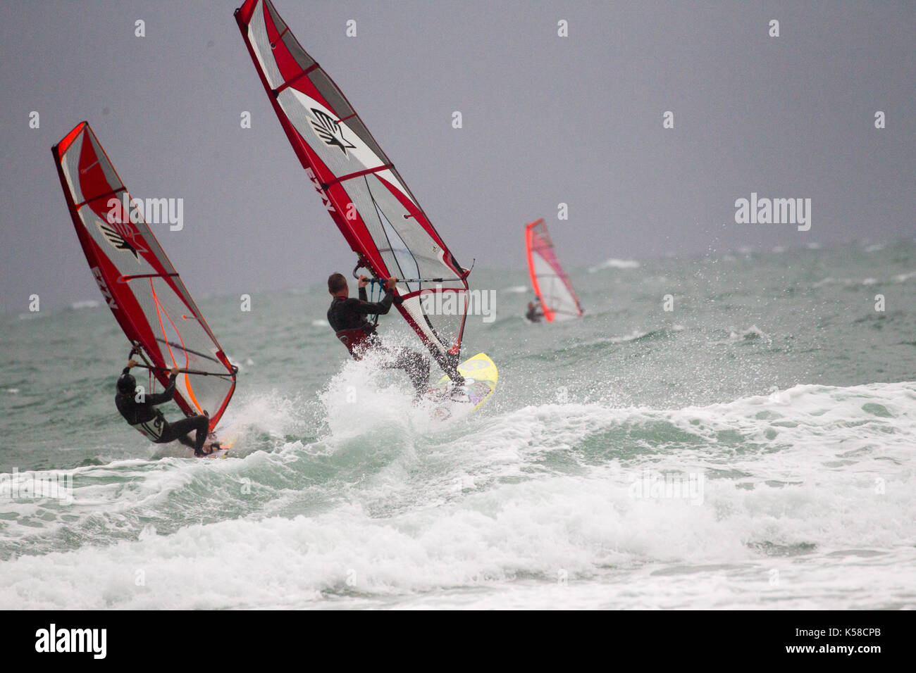 Jersey UK Weather 8th September 2017 St Ouens bay evening high winds ...