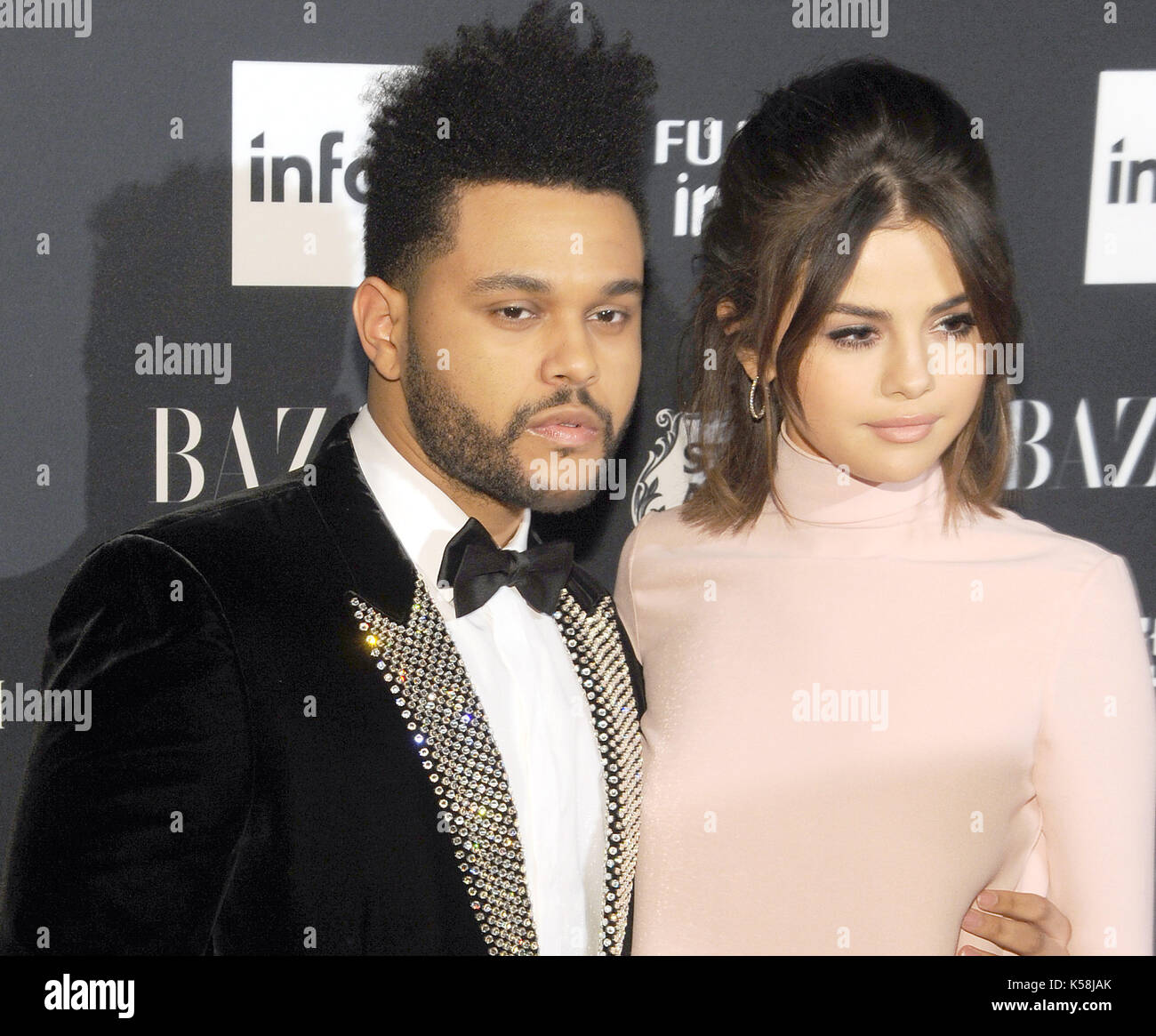 New York, NY, USA. 08th Sep, 2017. Selena Gomez and The Weeknd attends ...