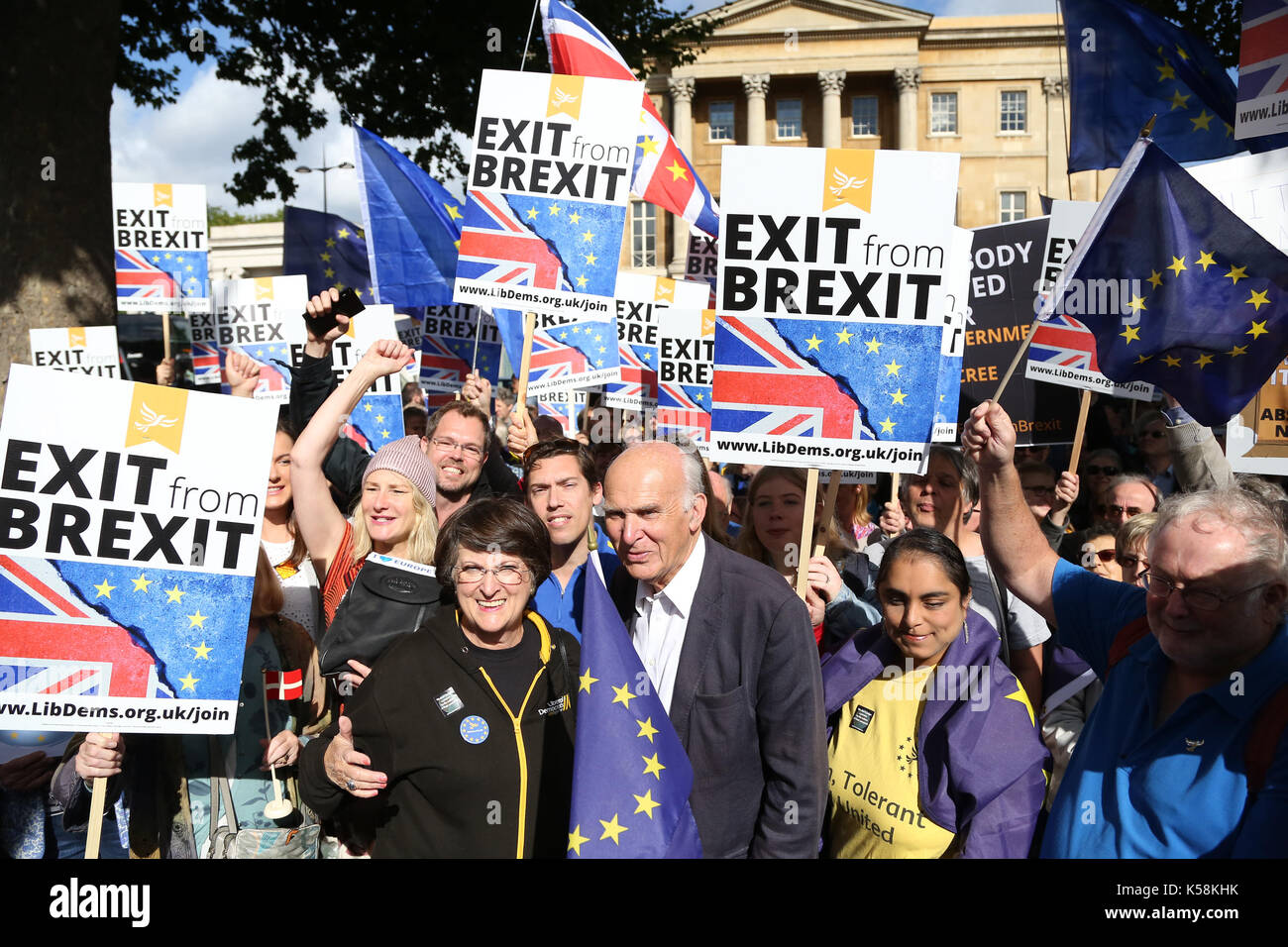 London, UK. 09th Sep, 2017. Liberal Democrats MEP Catherine Bearde and ...