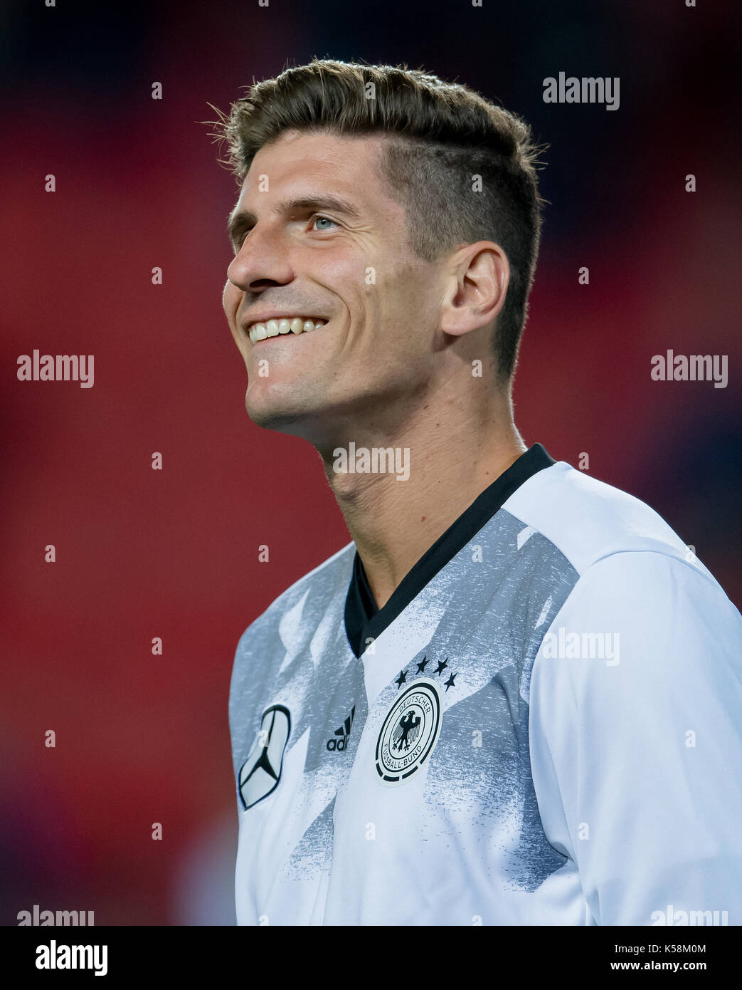 Germany's Mario Gomez in action during the UEFA World Cup qualification ...