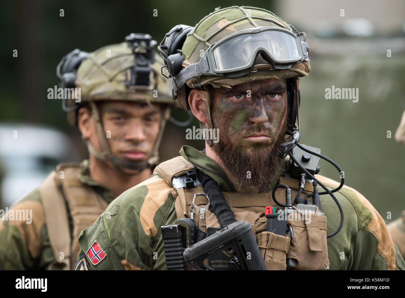 Soldiers belonging to a multinational Nato battalion stationed in Rukla ...