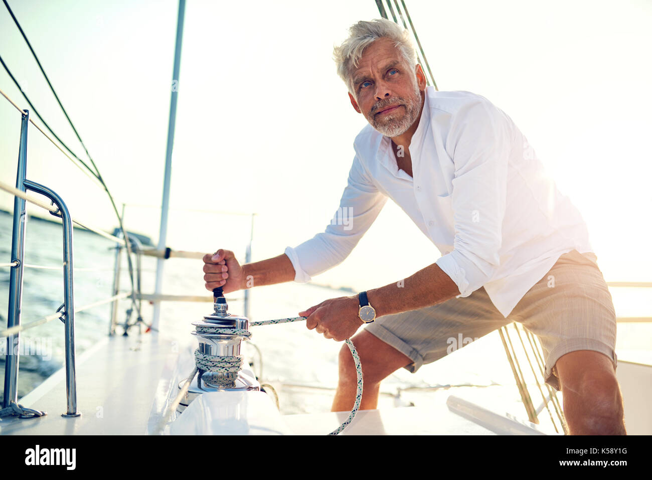 Man standing sail hi-res stock photography and images - Alamy