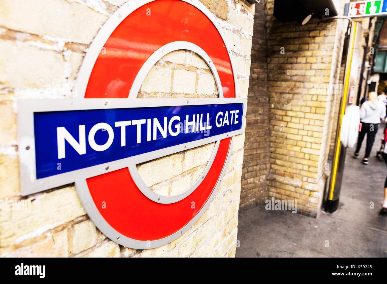 London Underground sign, London Underground Notting Hill Gate sign ...