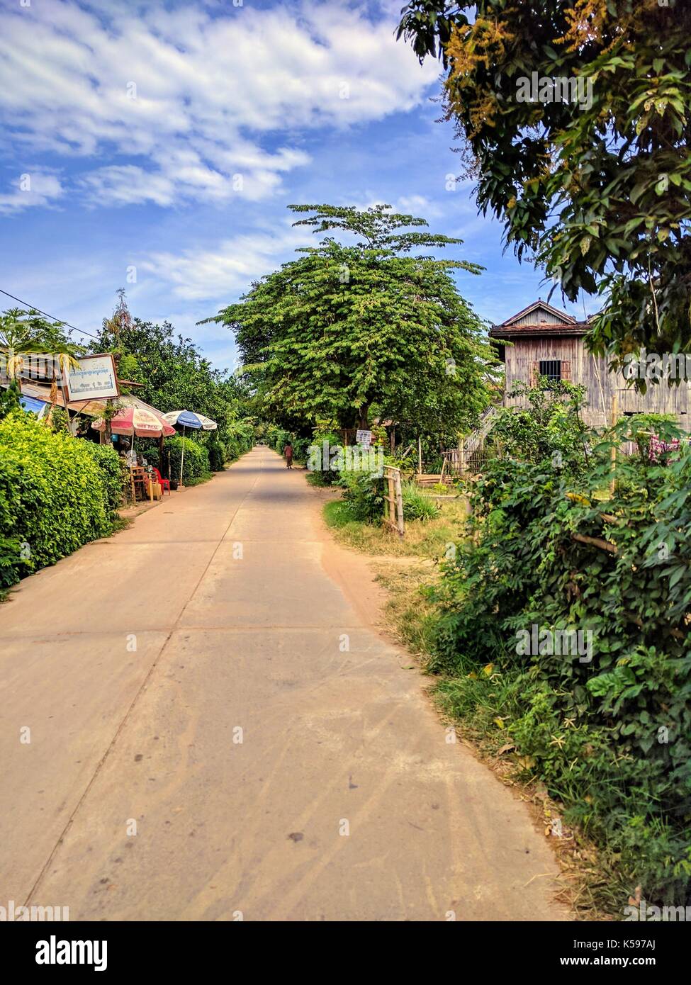 view of central cambodian countryside and temples Stock Photo - Alamy