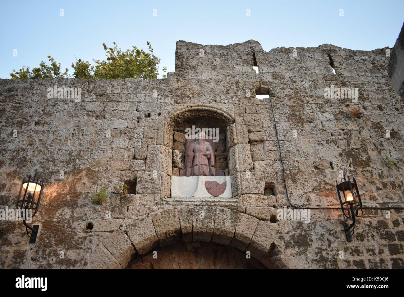 Rhodes old town gate hi-res stock photography and images - Alamy