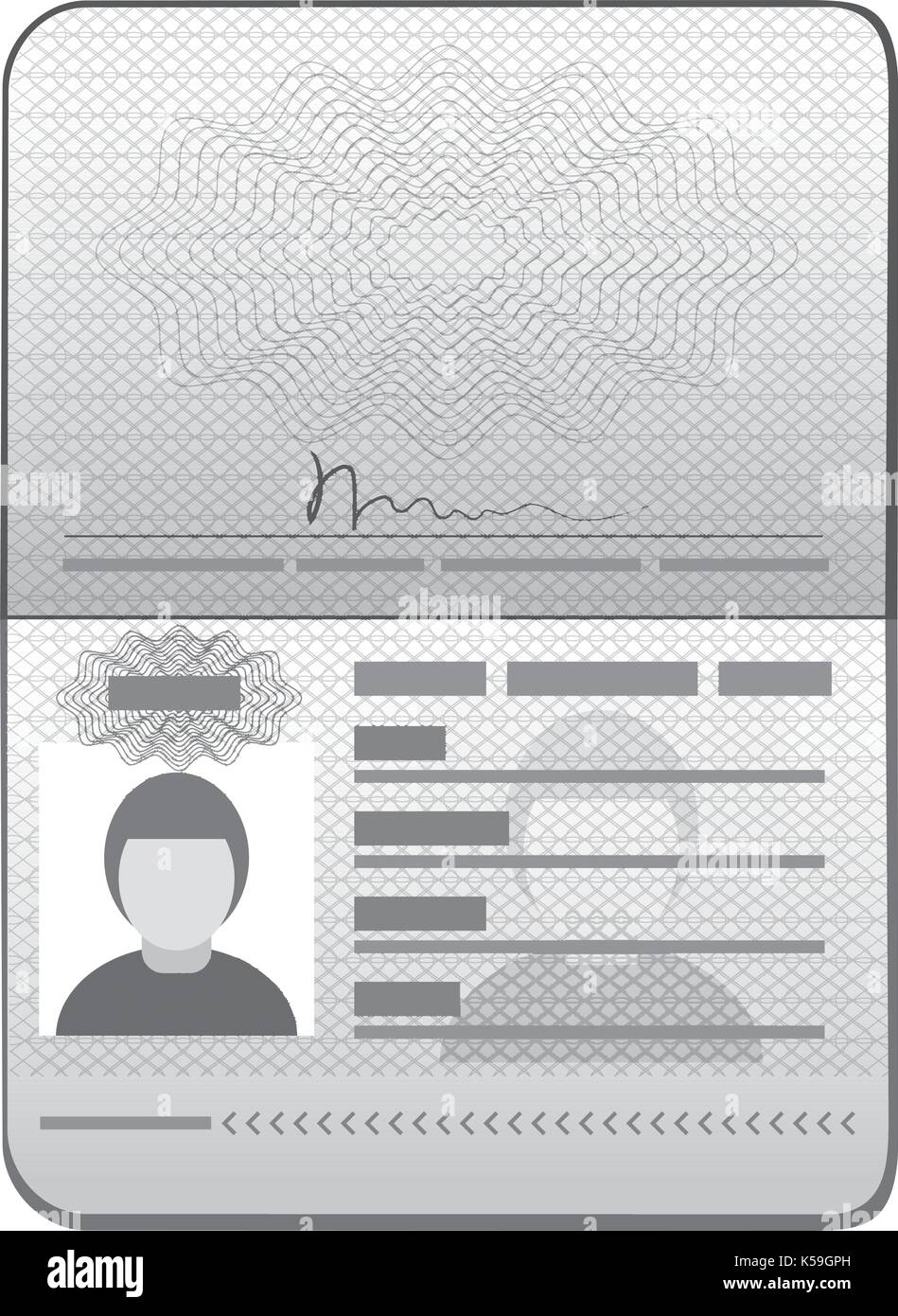 Passport photo page isolated hi-res stock photography and images - Alamy