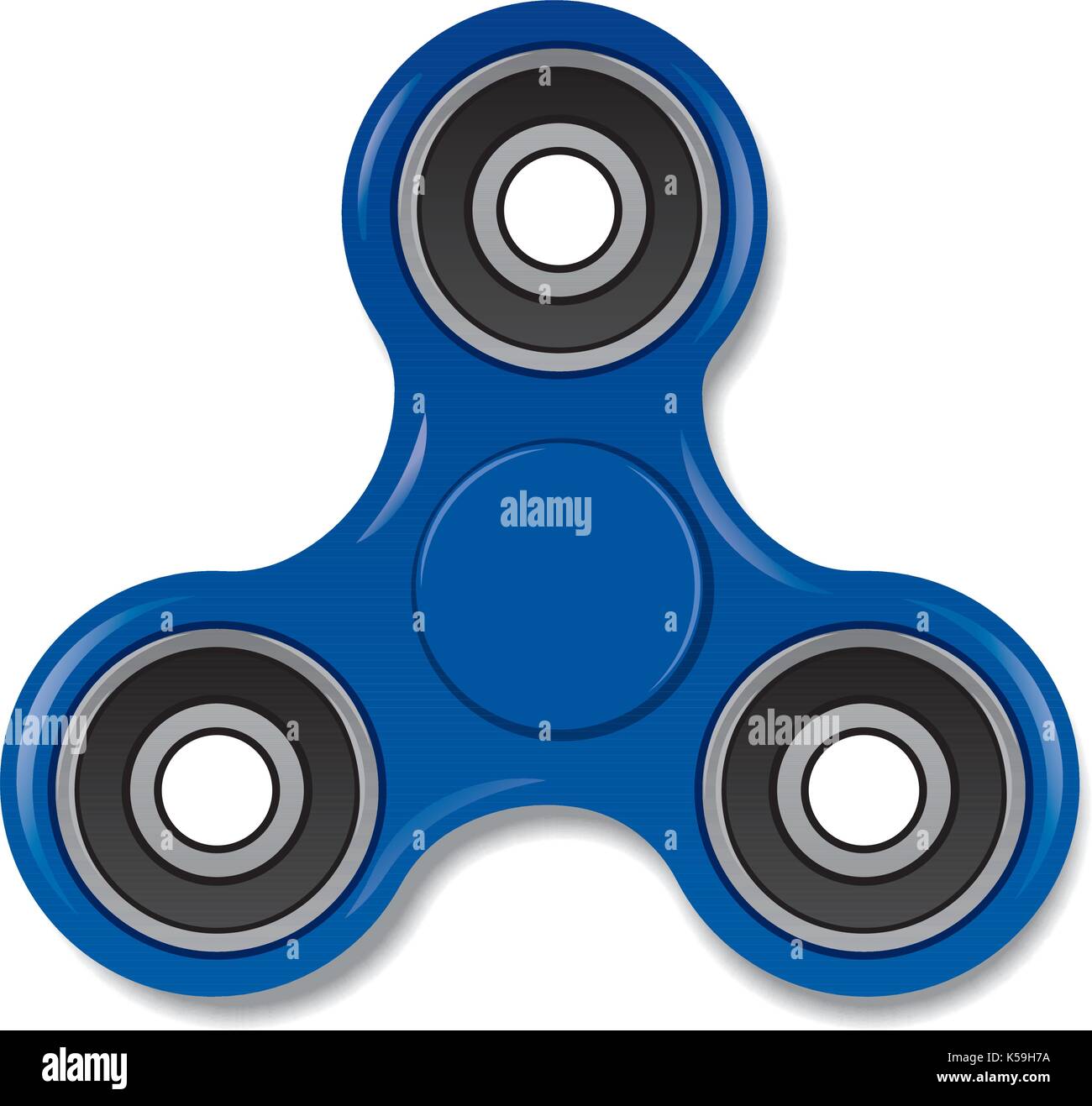 illustration of blue spinner toy for relaxation Stock Vector Image ...