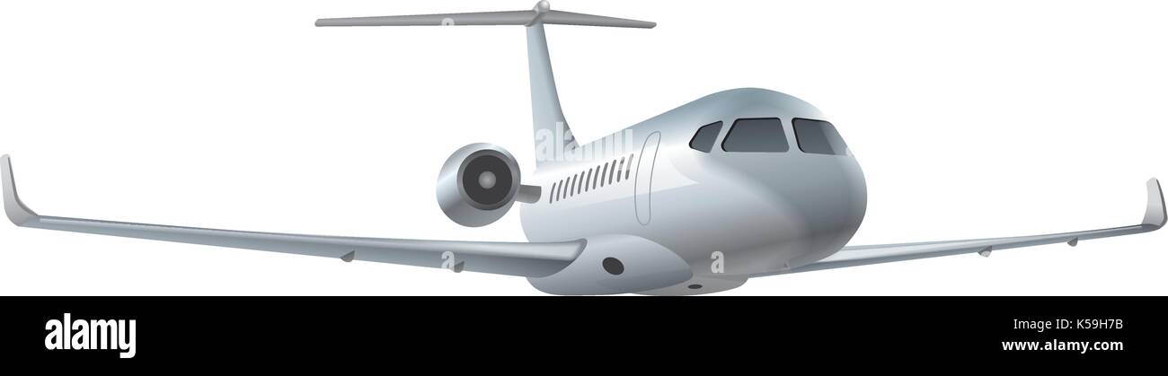 illustration of flying air private jet Stock Vector Image & Art - Alamy