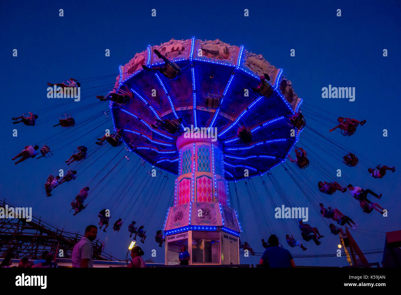 Wave Swinger ride at Playland Amusement Park, Vancouver, British ...
