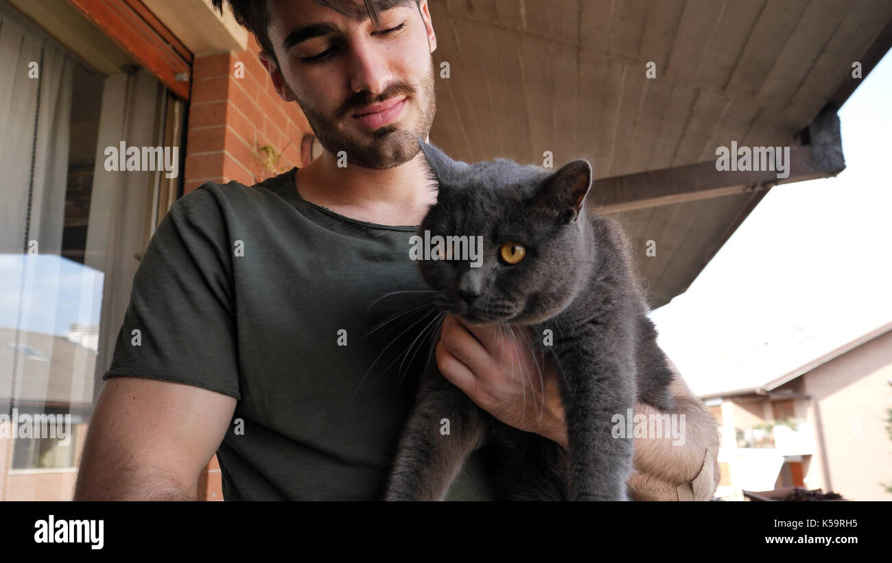 Attractive male cat outdoors hi-res stock photography and images - Alamy