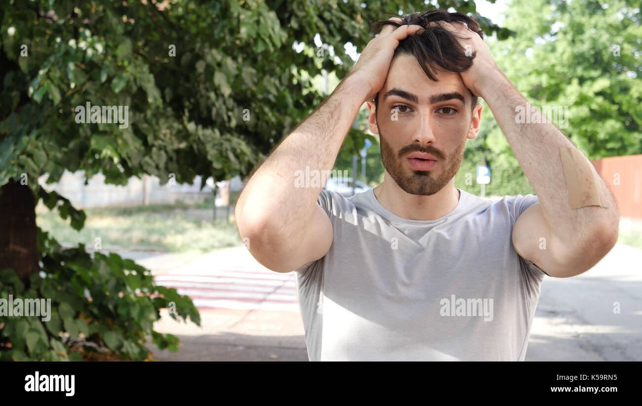 Surprised man outside hi-res stock photography and images - Alamy