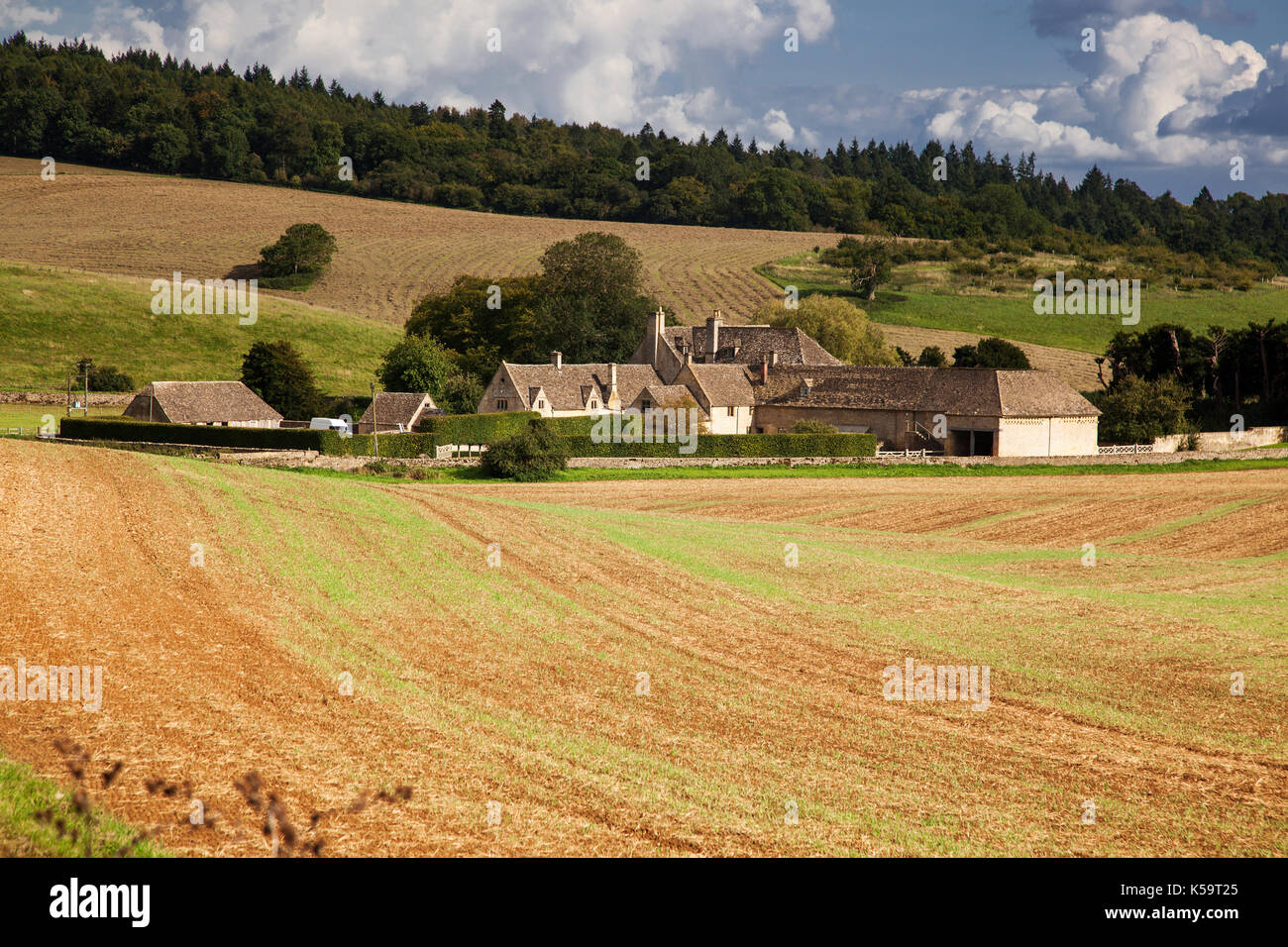farm in Cotswolds - British countryside, UK Stock Photo - Alamy