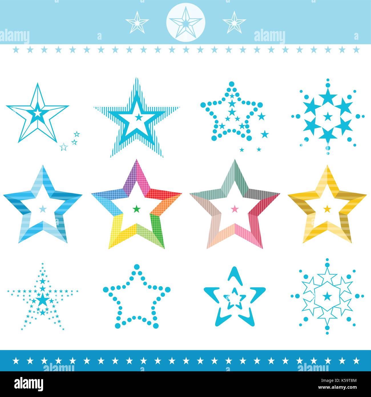 Set of colored stars. Vector, illustration Stock Vector Image & Art - Alamy