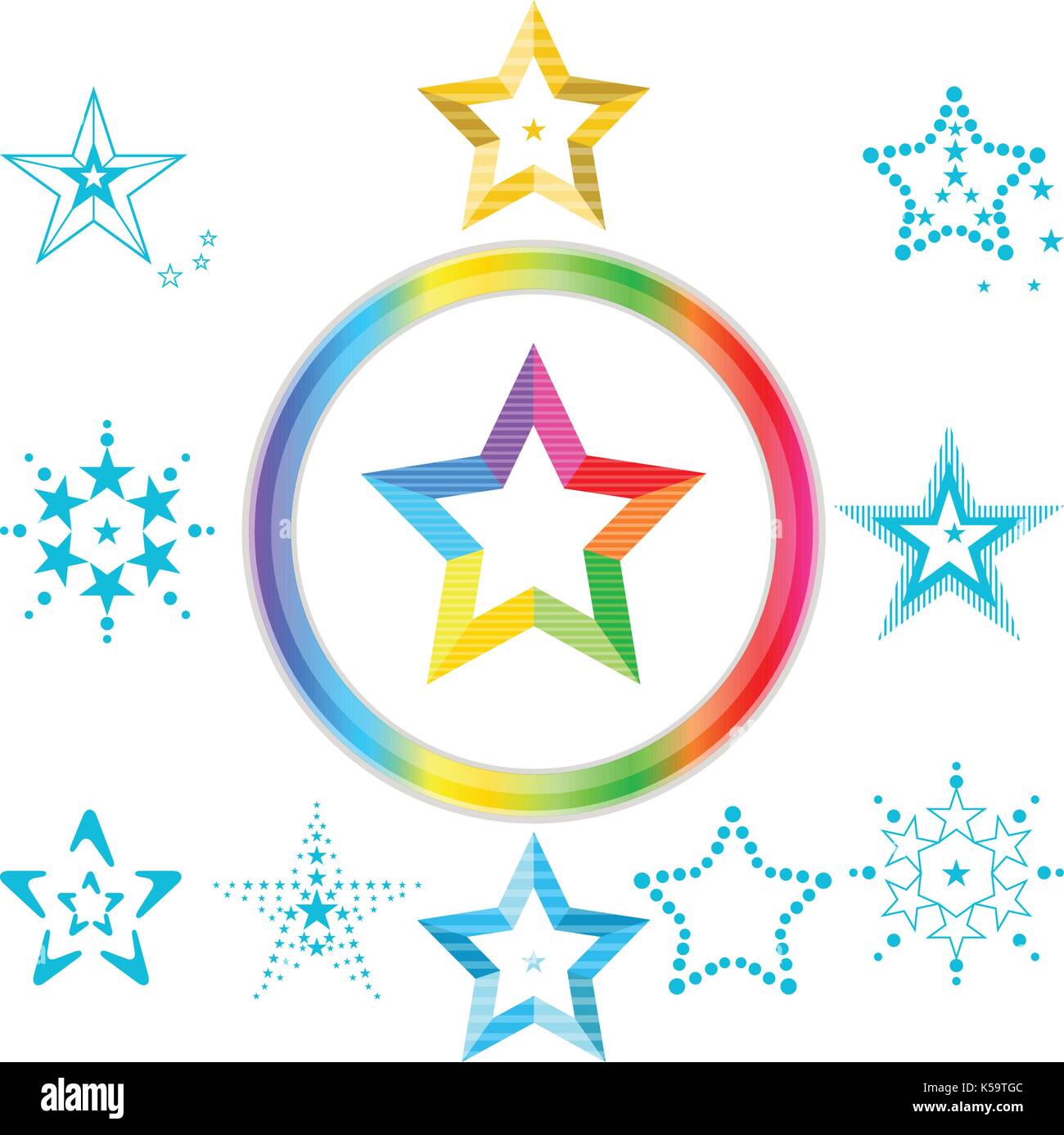 Set of colored stars. Vector, illustration Stock Vector Image & Art - Alamy