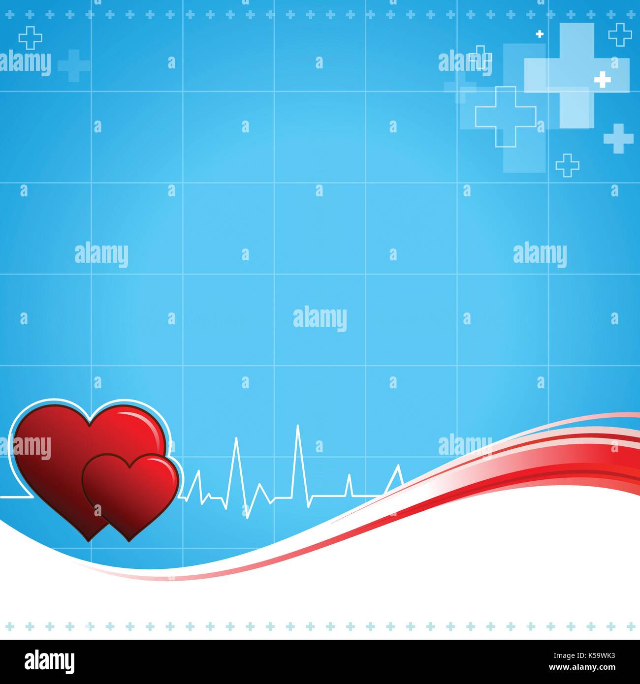 Ekg electrocardiogram blue Stock Vector Images - Alamy