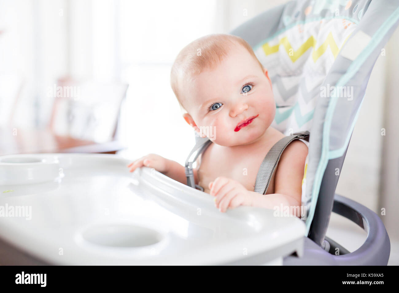 Funny baby eating food hi-res stock photography and images - Alamy