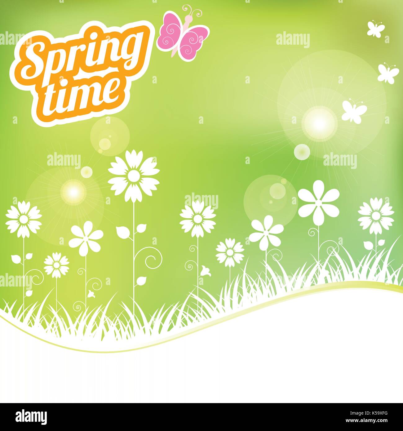 Spring time vector vectors Stock Vector Images - Alamy