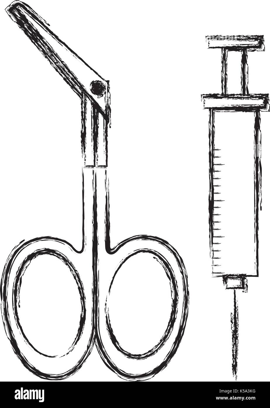 surgical scissors with injection Stock Vector Image & Art - Alamy