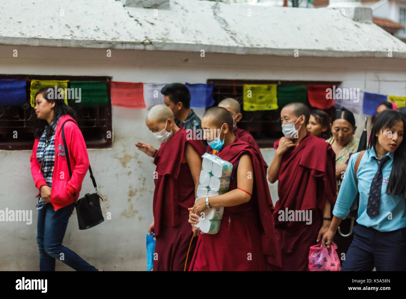 Tibetan monks in nepal hi-res stock photography and images - Alamy