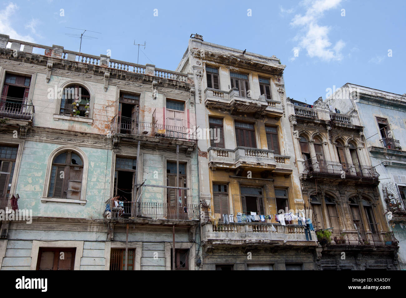 old classic buildings in downtown Havana, Cuba Stock Photo - Alamy