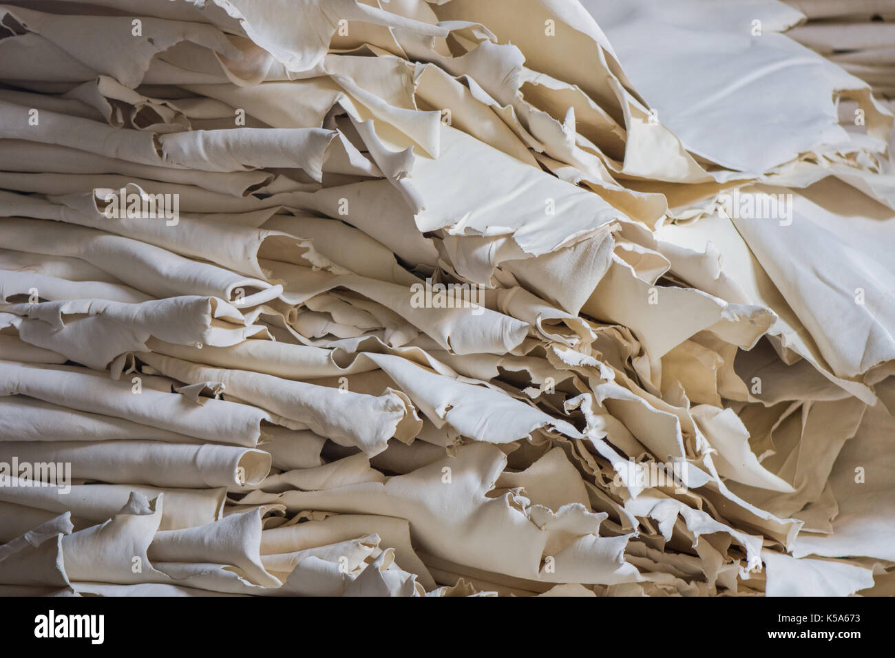 Lather Tanners (Tanner at work in the traditional tanner's Stock Photo ...