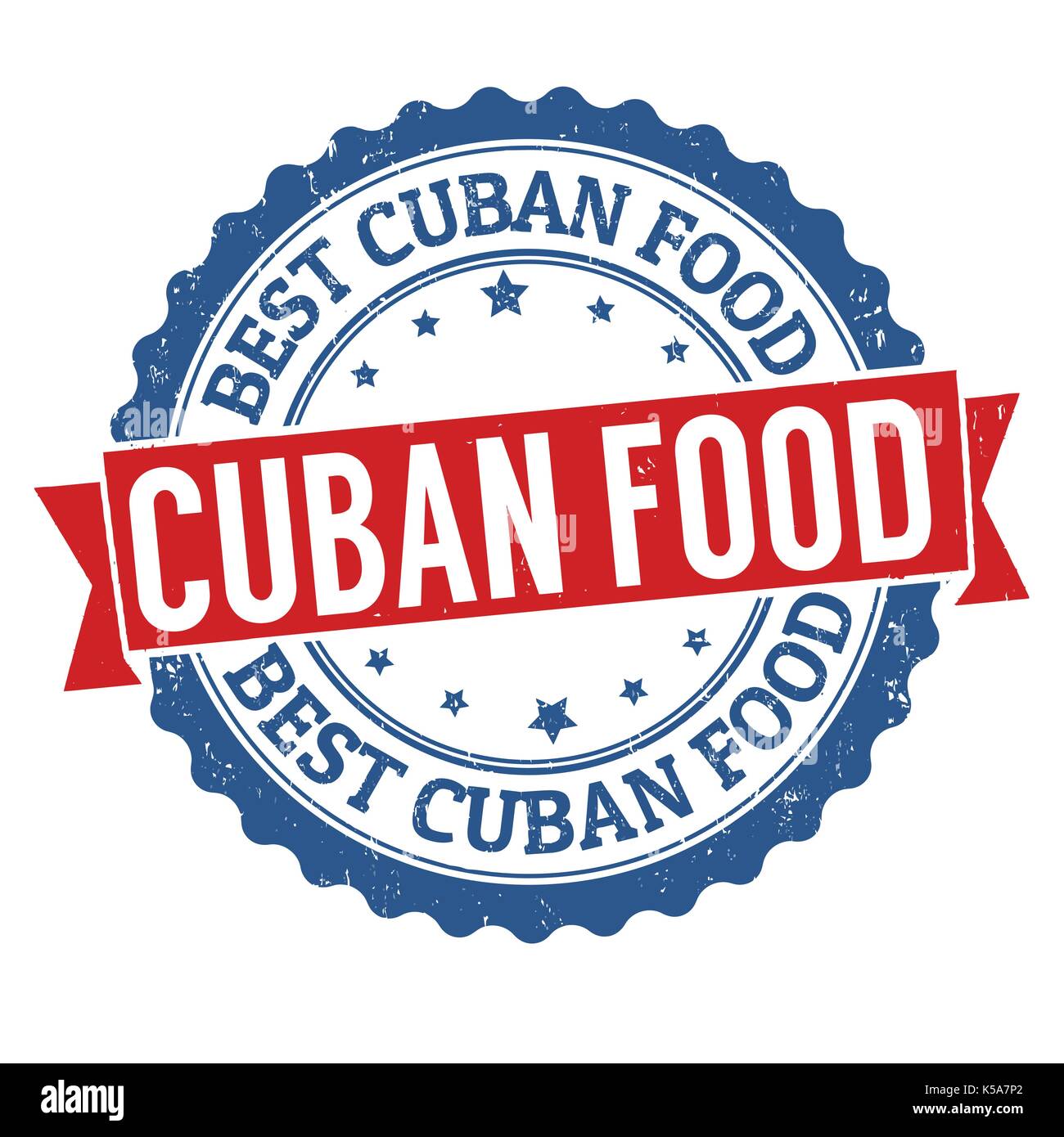 Cuban food sign or stamp on white background, vector illustration Stock ...