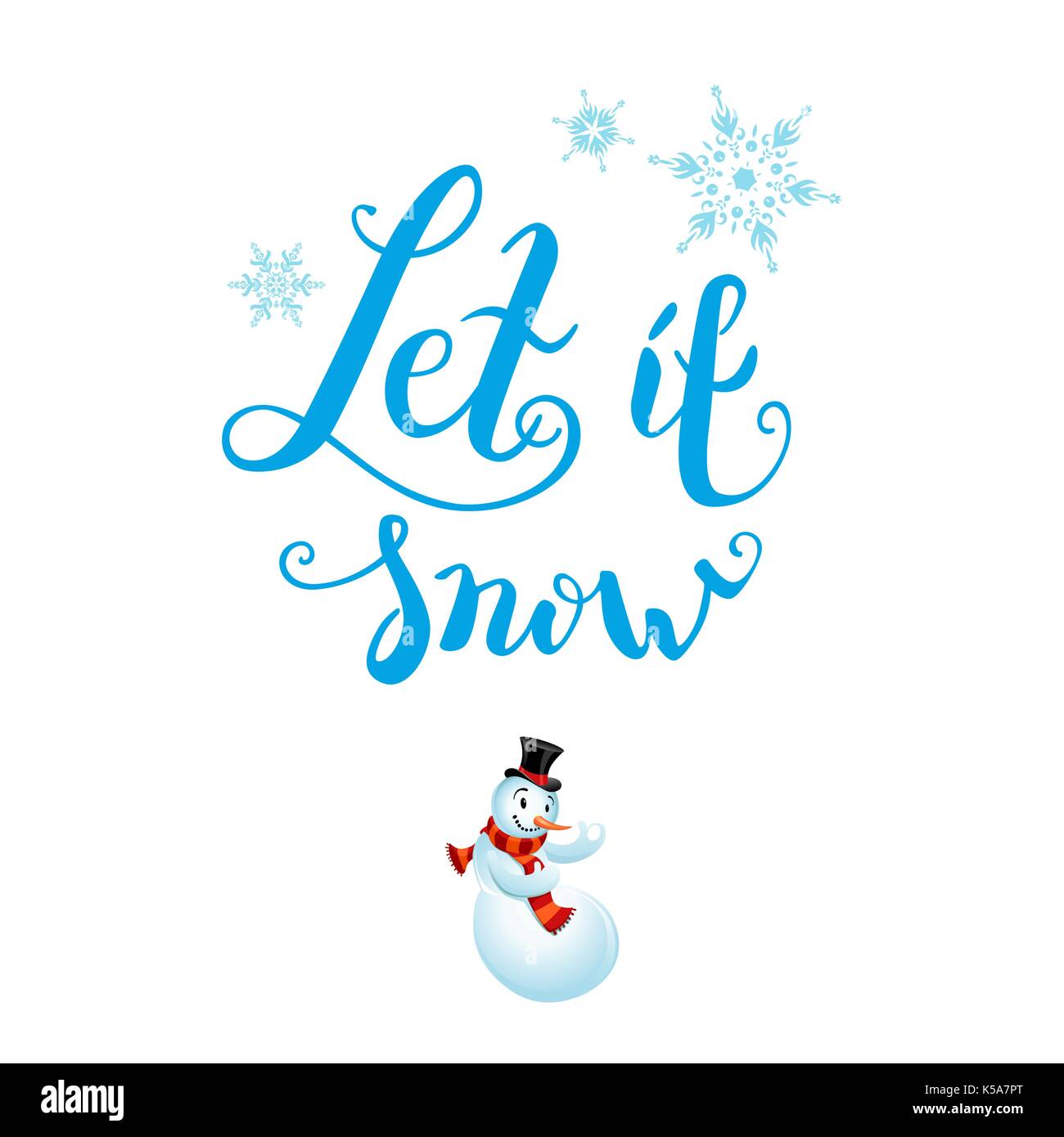 Let it snow christmas card Stock Vector Images - Alamy