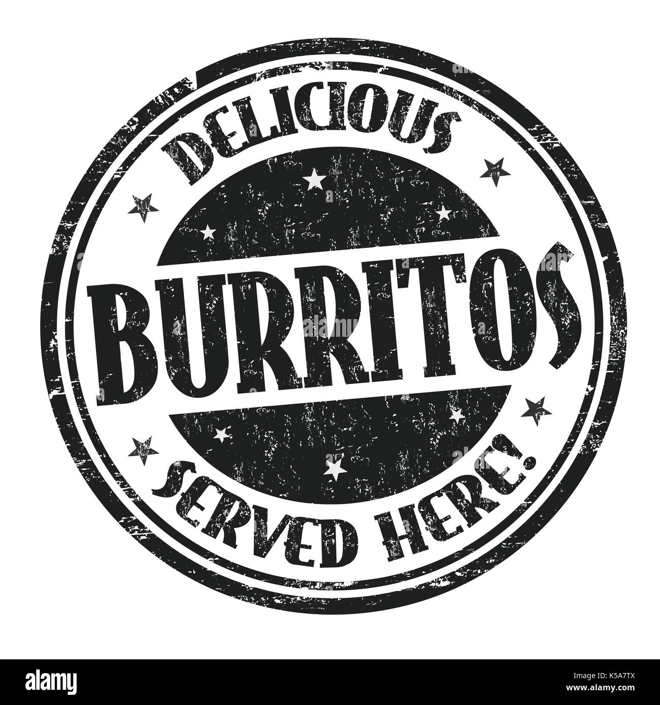 Burritos sign or stamp on white background, vector illustration Stock ...
