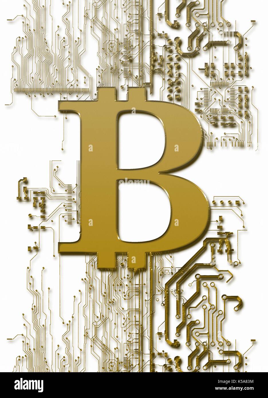Bitcoin symbol, illustration Stock Photo - Alamy