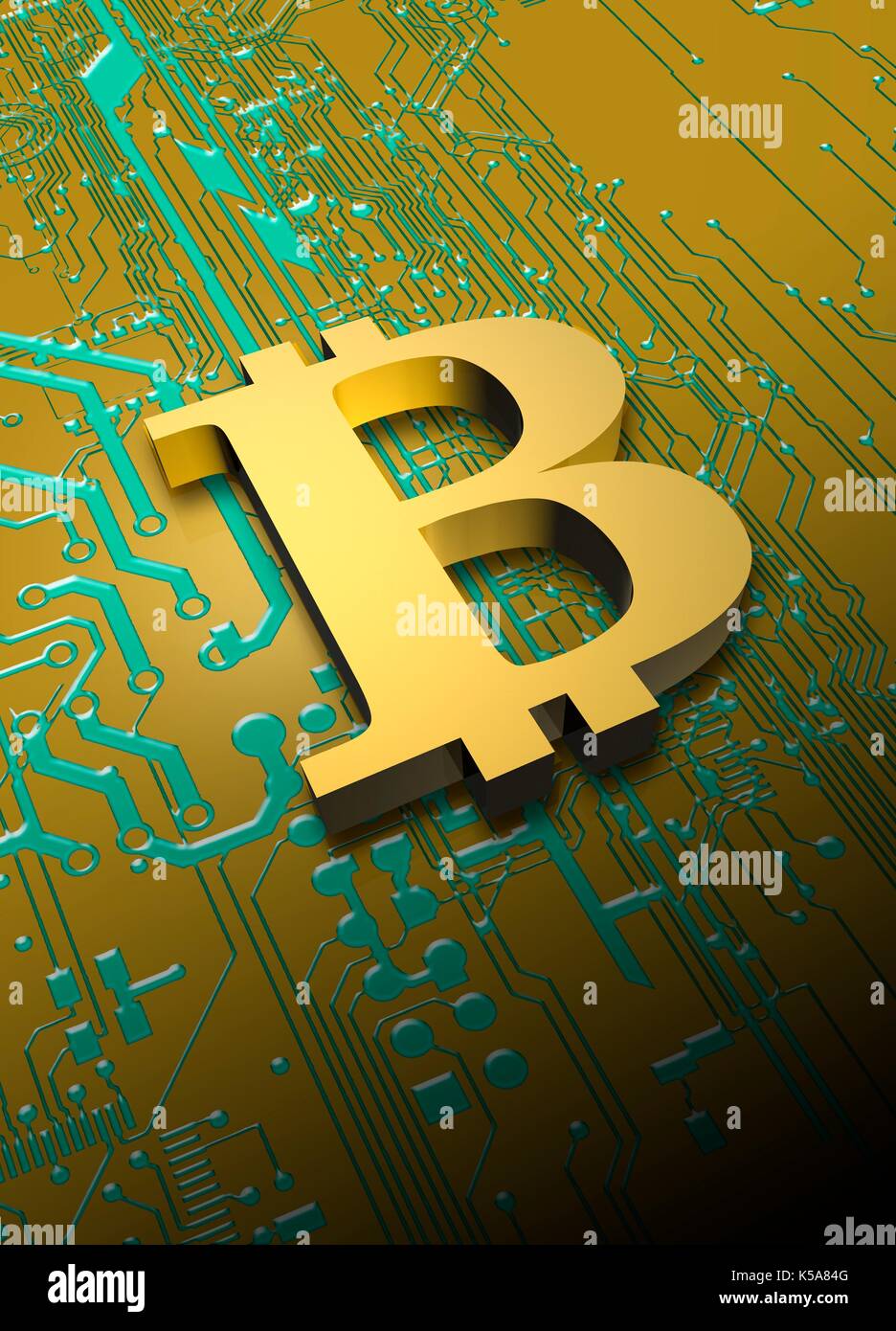 Bitcoin symbol, illustration Stock Photo - Alamy