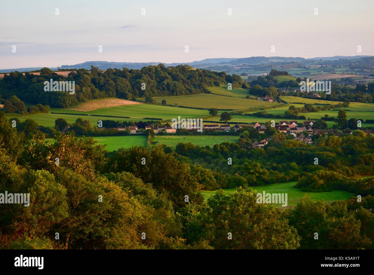 Waiting for the sunset from Ham Hill over looking Norton sub Hamdon ...