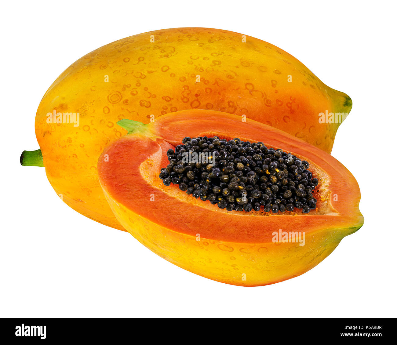 papaya isolated on a white background Stock Photo - Alamy