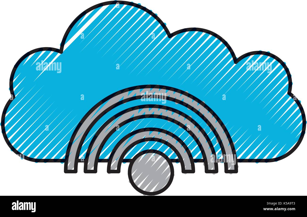 cloud wifi signal internet connection web icon Stock Vector Image & Art ...
