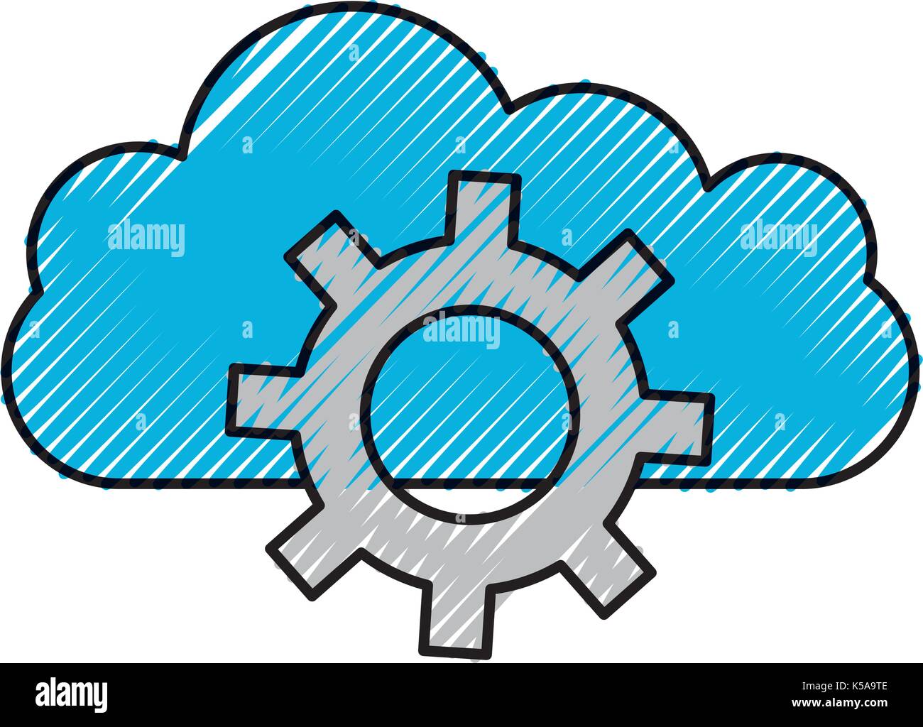 cloud computing gear team work solution innovation Stock Vector Image & Art - Alamy