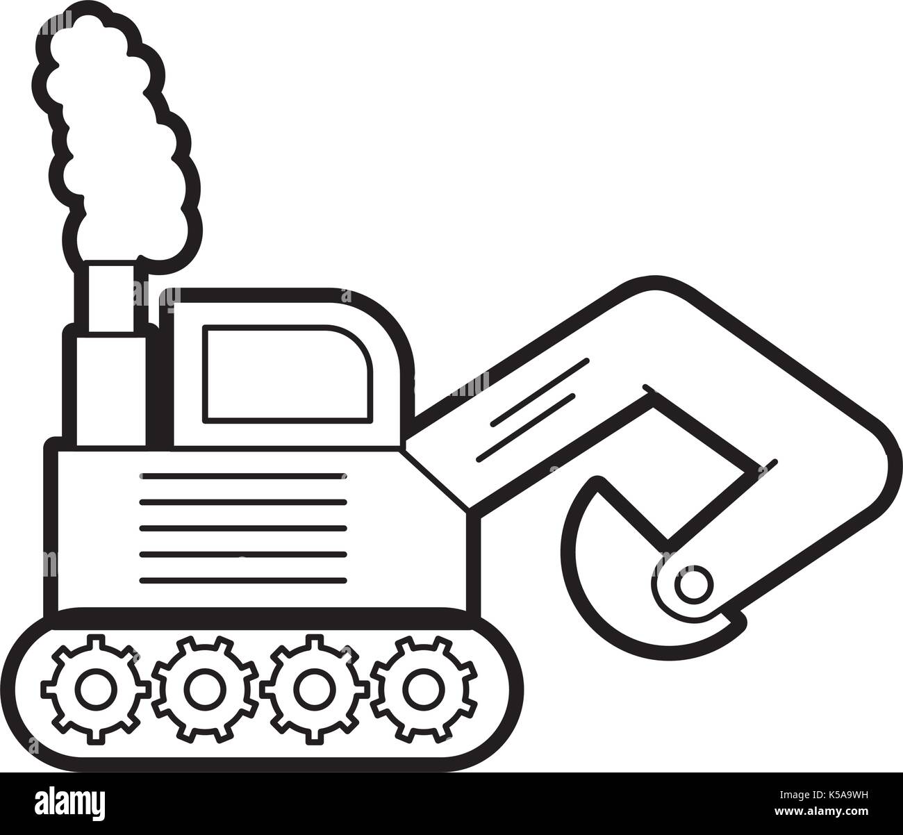 excavator digger truck construction machine icon Stock Vector Image ...