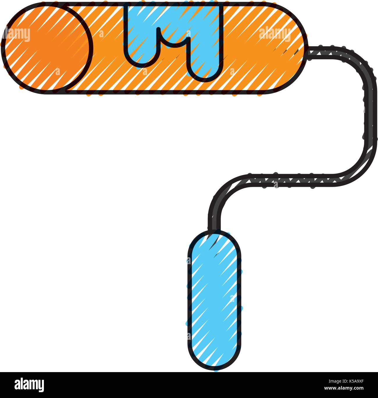 roller paint color decorative repair Stock Vector Image & Art - Alamy