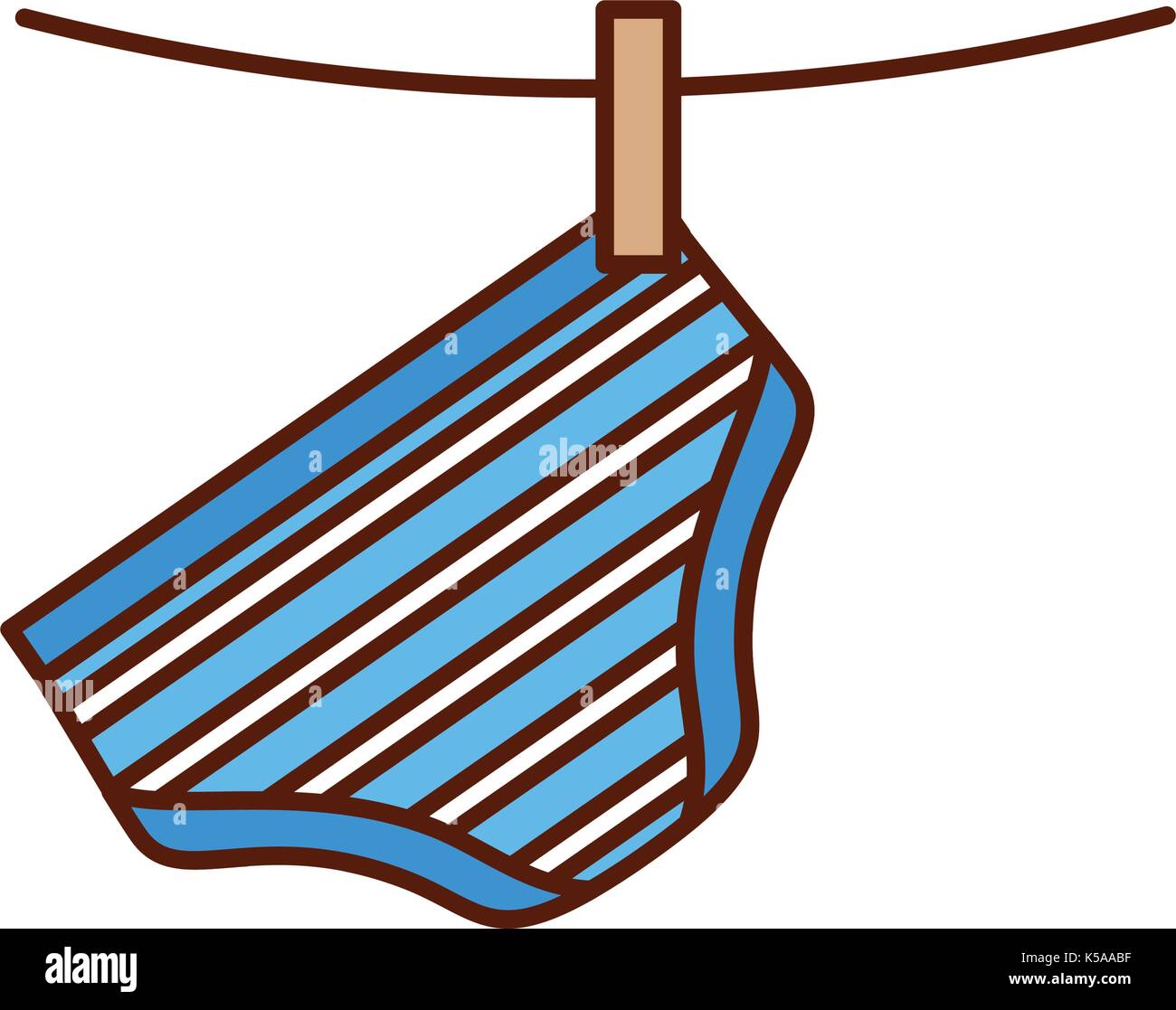 baby shower clothes hanging line celebration Stock Vector Image & Art ...