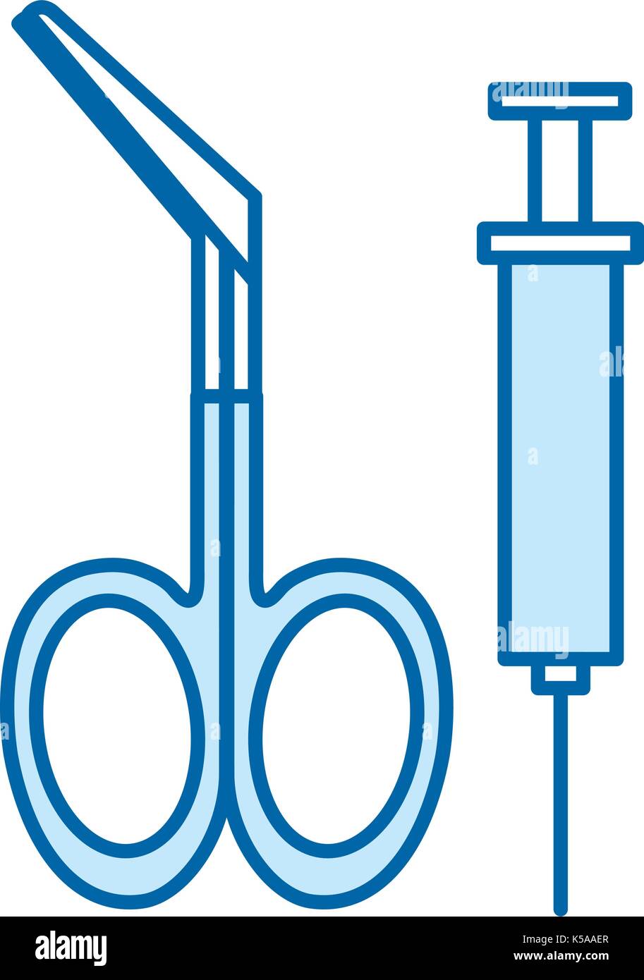 surgical scissors with injection Stock Vector Image & Art - Alamy