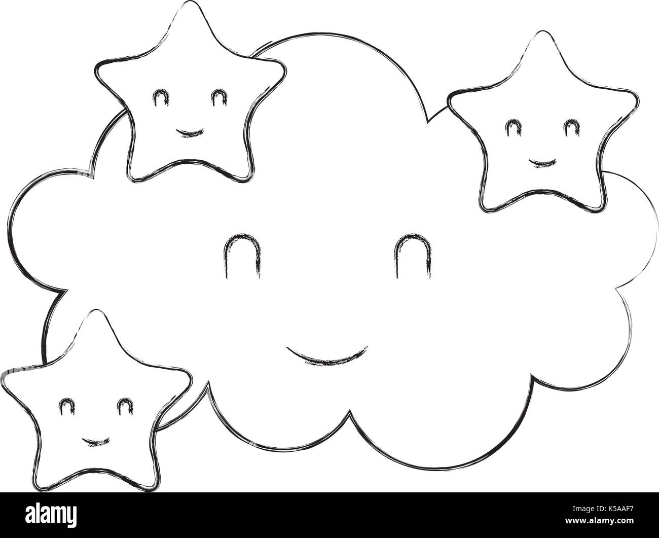 Stars cartoon design happy Black and White Stock Photos & Images - Alamy