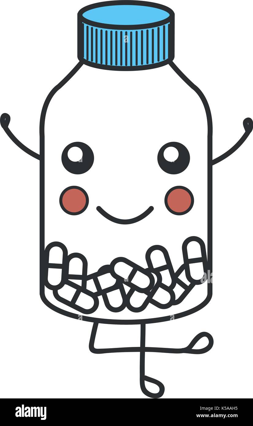 Bottle drugs character icon hi-res stock photography and images - Alamy