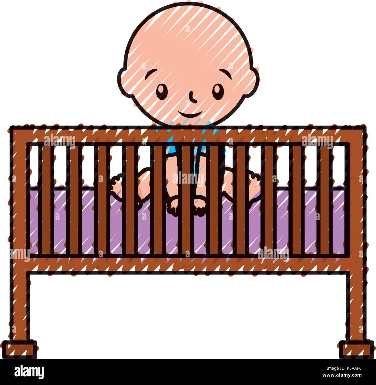 boy cot baby shower furniture infant symbol Stock Vector Image & Art ...