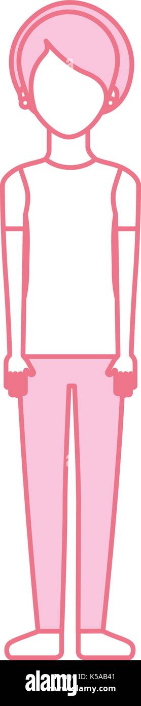 female character standing woman casual clothes Stock Vector Image & Art ...