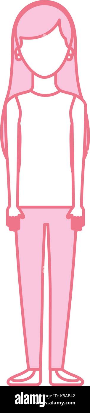 female character standing woman casual clothes Stock Vector Image & Art ...