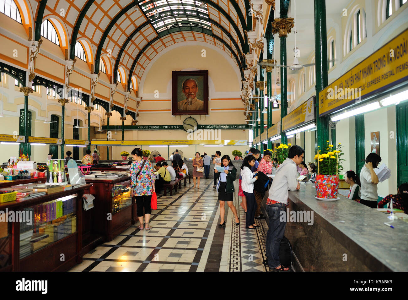 Saigon Central Post Office is located at Ho Chi Minh, Vietnam. The ...