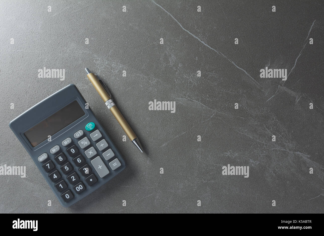Office leather desk table with calculator hi-res stock photography and ...