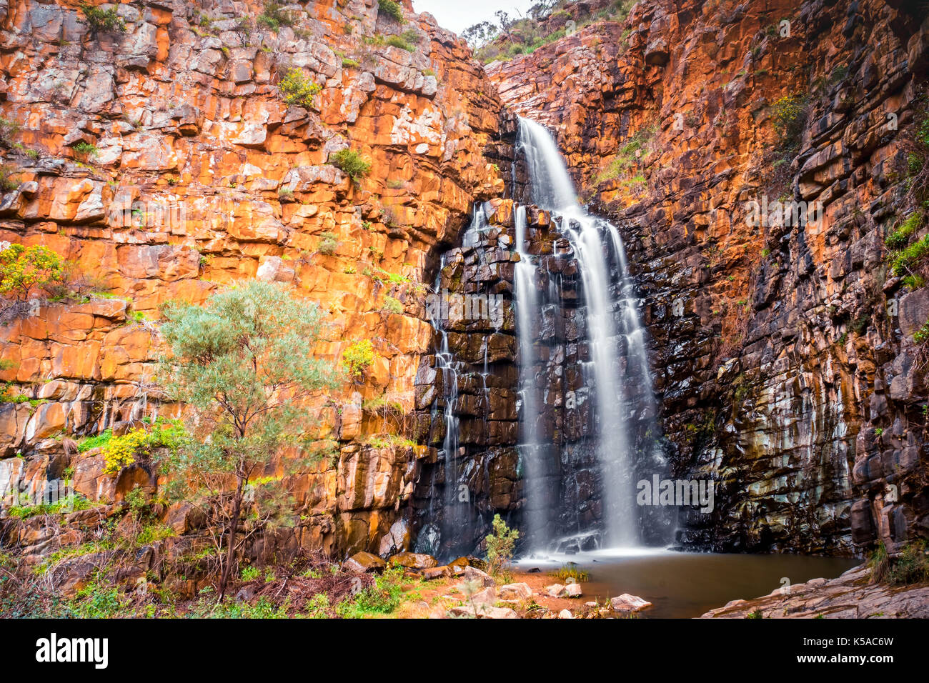 Morialta waterfall in South Australia Stock Photo - Alamy
