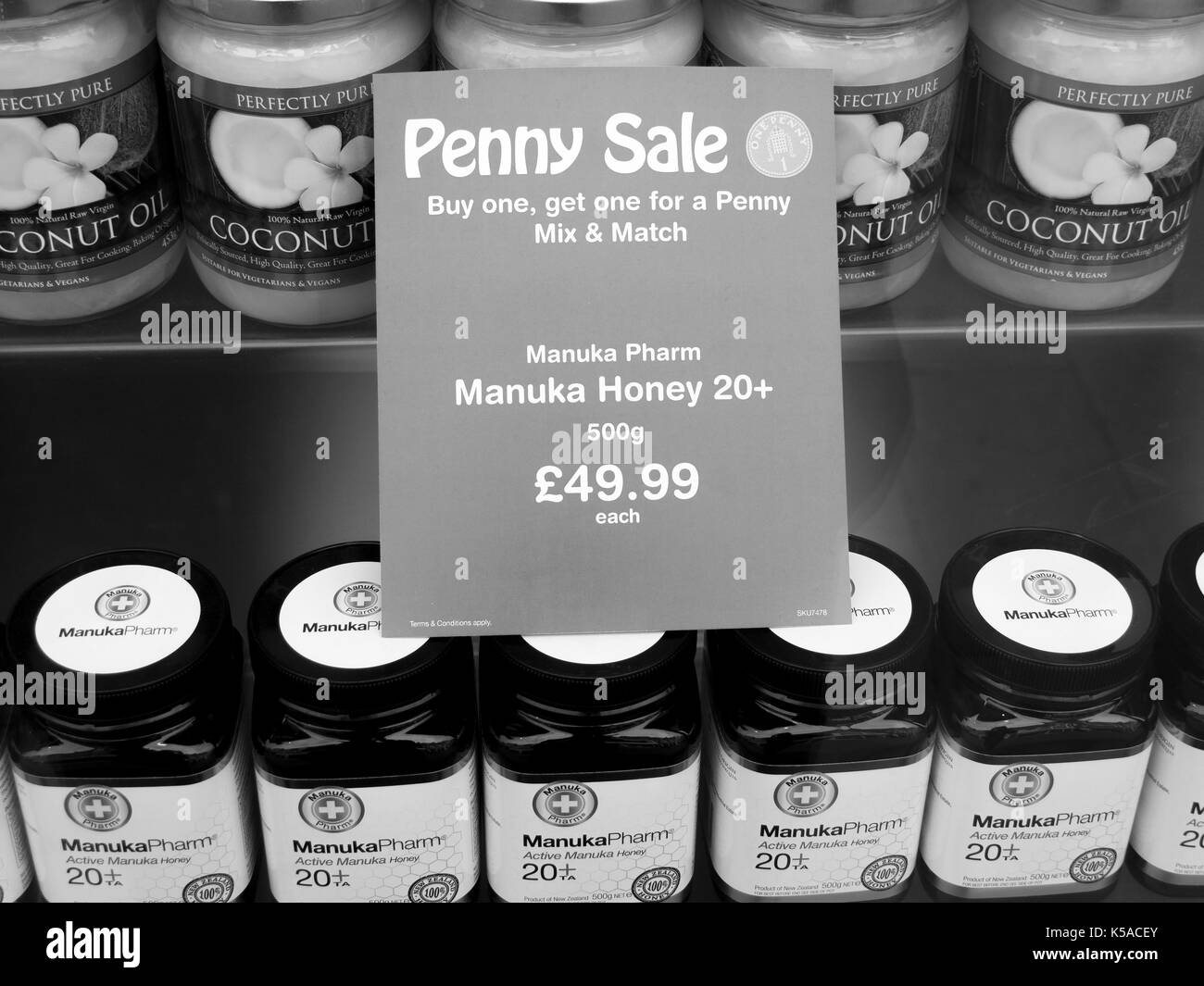 Holland and Barrett Manuka Honey window display, company formed in 1870 ...